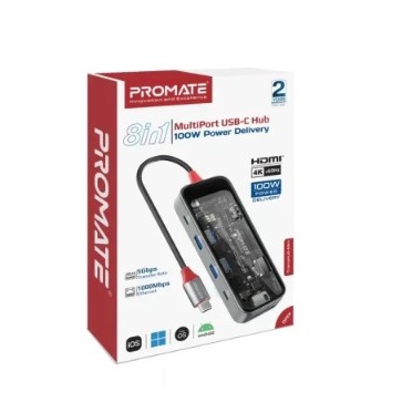Dukatech | 0111 017200 | Promate Multi-Port Ultra Fast USB-C Hub