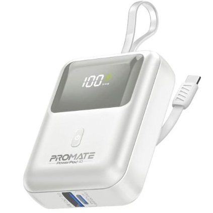 Promate PowerPod-10 Ultra Compact 35W SuperSpeed Power Bank