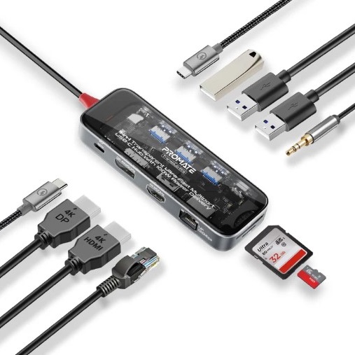 Dukatech | 0111 017200 | Promate Multi-Port Ultra Fast USB-C Hub