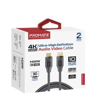 Computing :: Computer Components :: Cables :: Promate 4K UHD 10M HDMI Cable