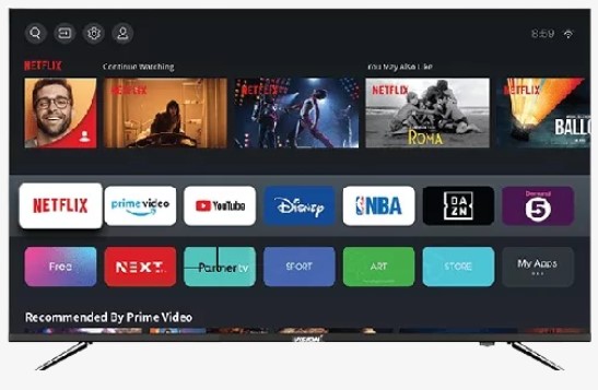Dukatech | 0111 017200 | Vision Plus VP8855KV 55 Inch 4K Frameless Smart TV