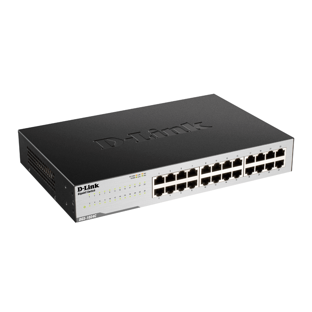 Dukatech|0111 017200|D-Link DGS-1024C 24-Port Gigabit Unmanaged Switch